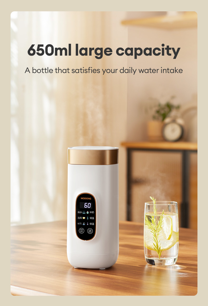 MODONG 650ML Water Bottle Portable Water Kettle Small Thermostatic ...