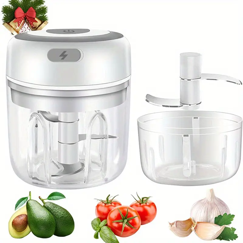 Portable Small Food Processor Electric Garlic 250ML USB Mini Chopper ...