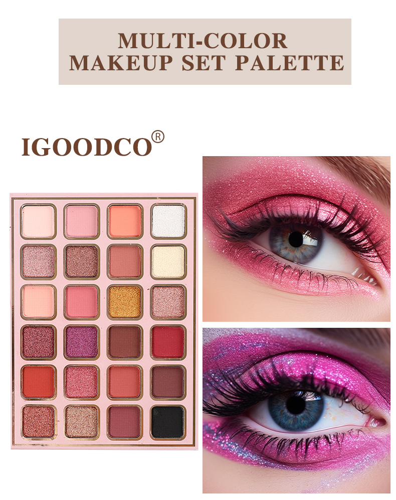 IGOODCO 78 Color book style five page eye shadow plate lipstick all-in ...