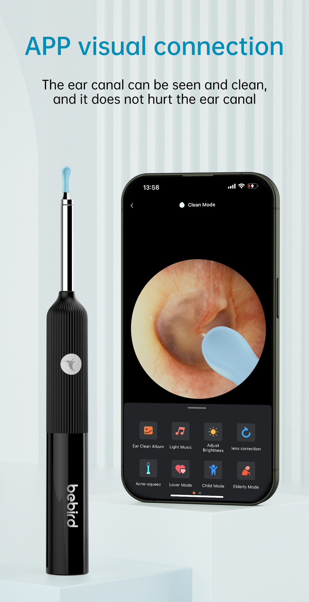 Bebird K3 Ultra Ear Inspection Camera | 800W HD & WiFi Wireless for ...