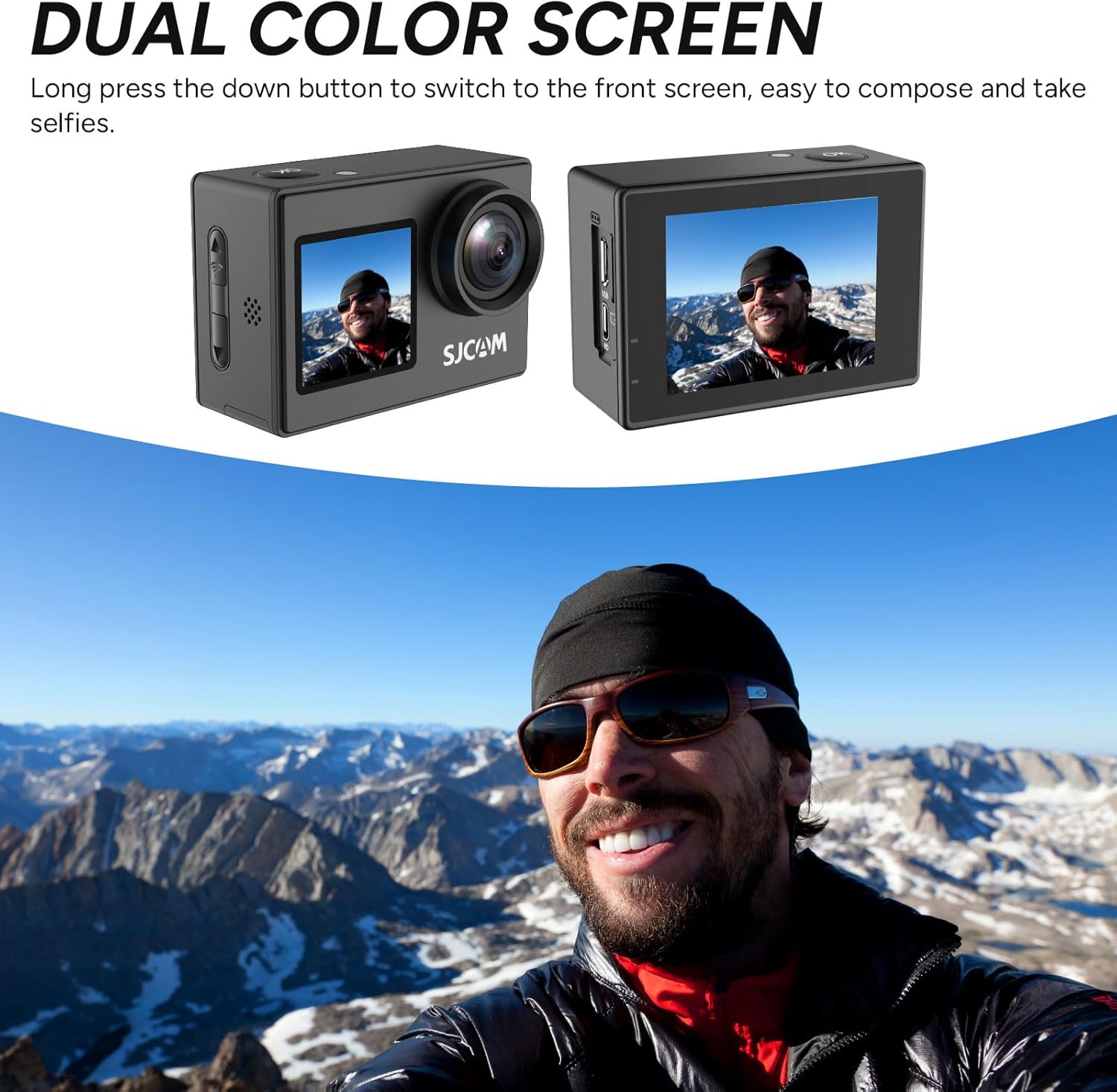 SJCAM SJ4000 Action Camera Dual Screen 4K Ultra HD Underwater Camera 30 Meters Waterproof, 170 ...