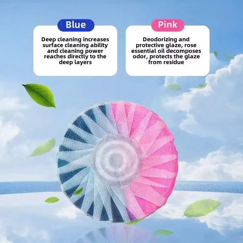 💫💫(New formula) 2IN1 toilet deodorant blocks Remove stains twice as muchpink blocks for toilet ...