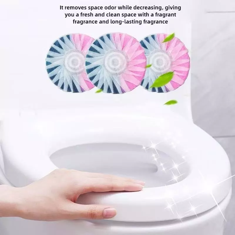 (New formula) 2IN1 toilet deodorant blocks Remove stains twice as muchpink blocks for toilet ...