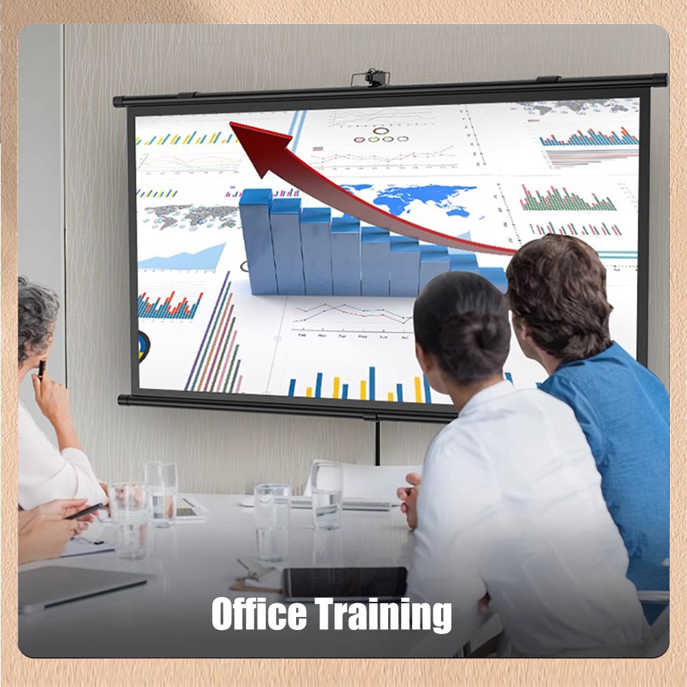 Anti-glare stand screen for projectors Portable roll-up foldable ...