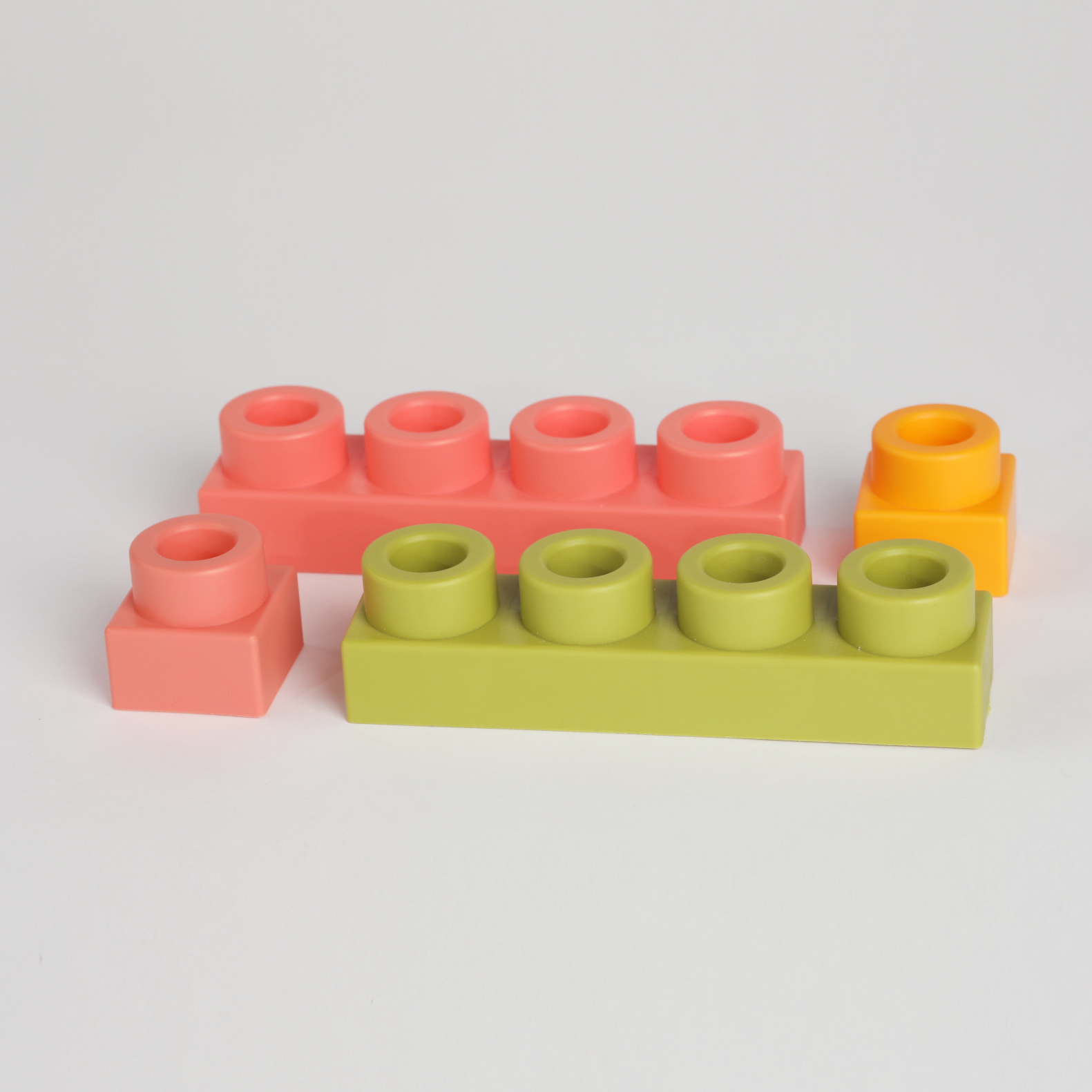 88PCS Huge Soft Rubber Building Blocks for Baby Chewable Silicone Soft ...