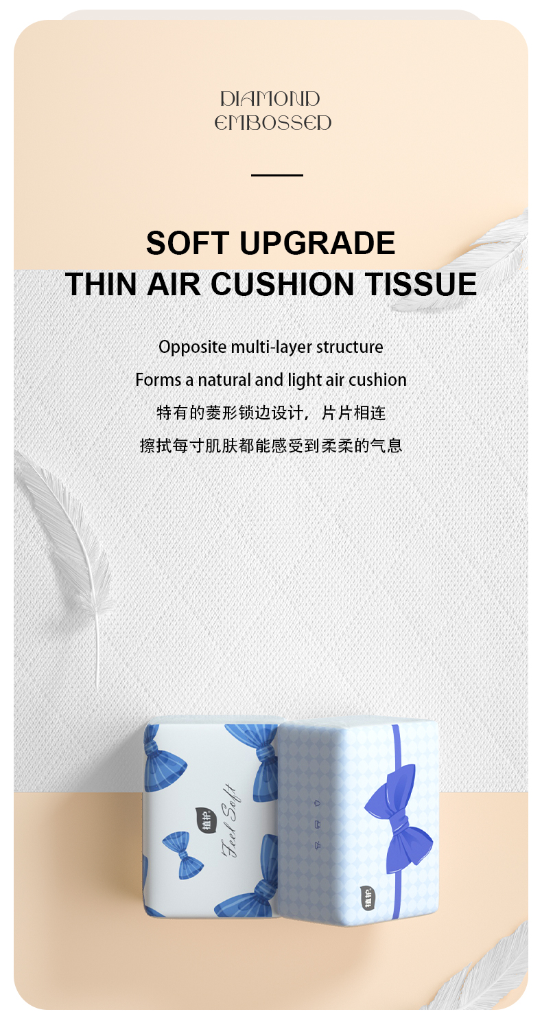 【20/40 packs】Botare Air-Cushion Tissue Paper 4-ply Facial Tissues Soft ...