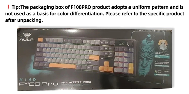 AULA F108 & F108 Pro | Mechanical Keyboard | Wireless/Bluetooth/Wired ...