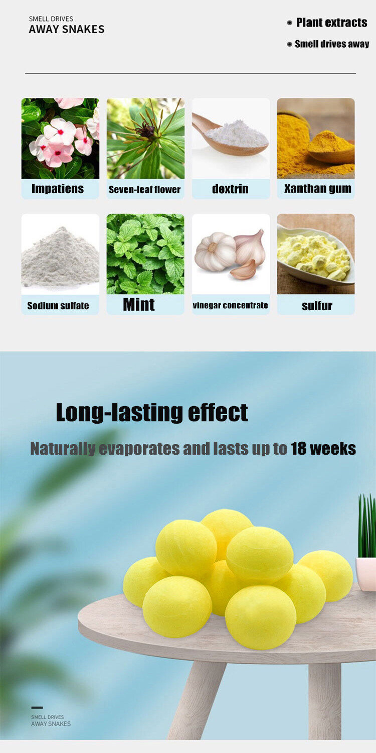 👍No Snakes in 50 Years🐍Long-Acting Snake Repellent 10 pellets Free 10 ...