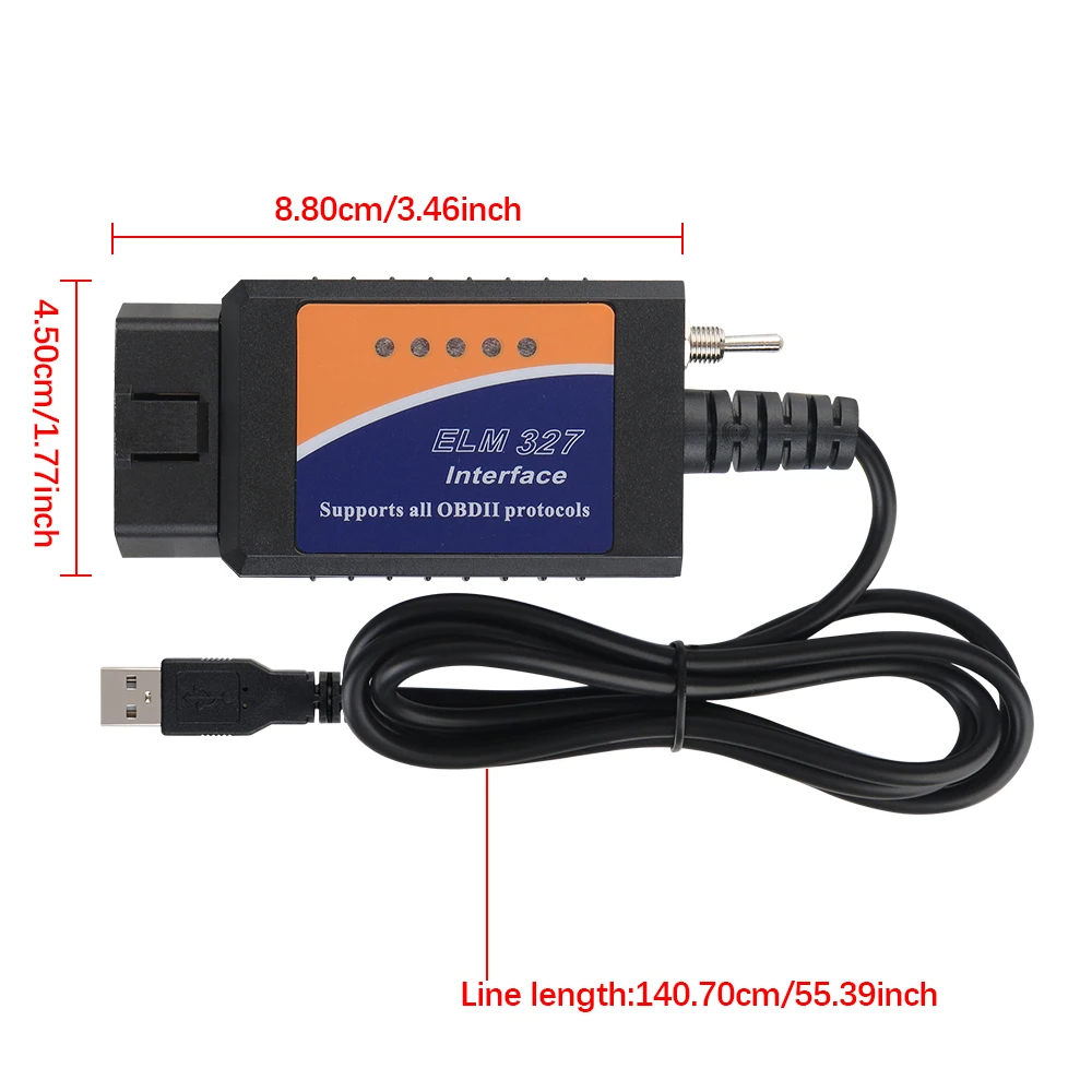 ELM327 USB v1.5 Switch Car Diagnostic Cable obd2 SCANNER FORscan ...