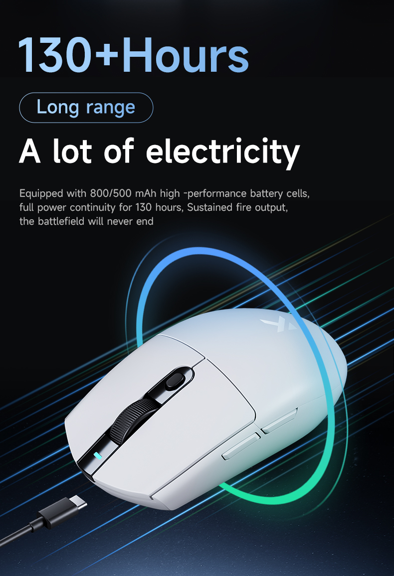 Wireless Mouse Mchose G3 Gaming Mouse 2.4G Bluetooth Wired Three-mode Lightweight Wireless Mouse ...