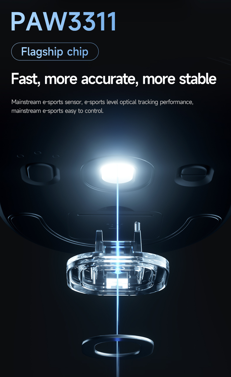 Wireless Mouse Mchose G3 Gaming Mouse 2.4G Bluetooth Wired Three-mode Lightweight Wireless Mouse ...