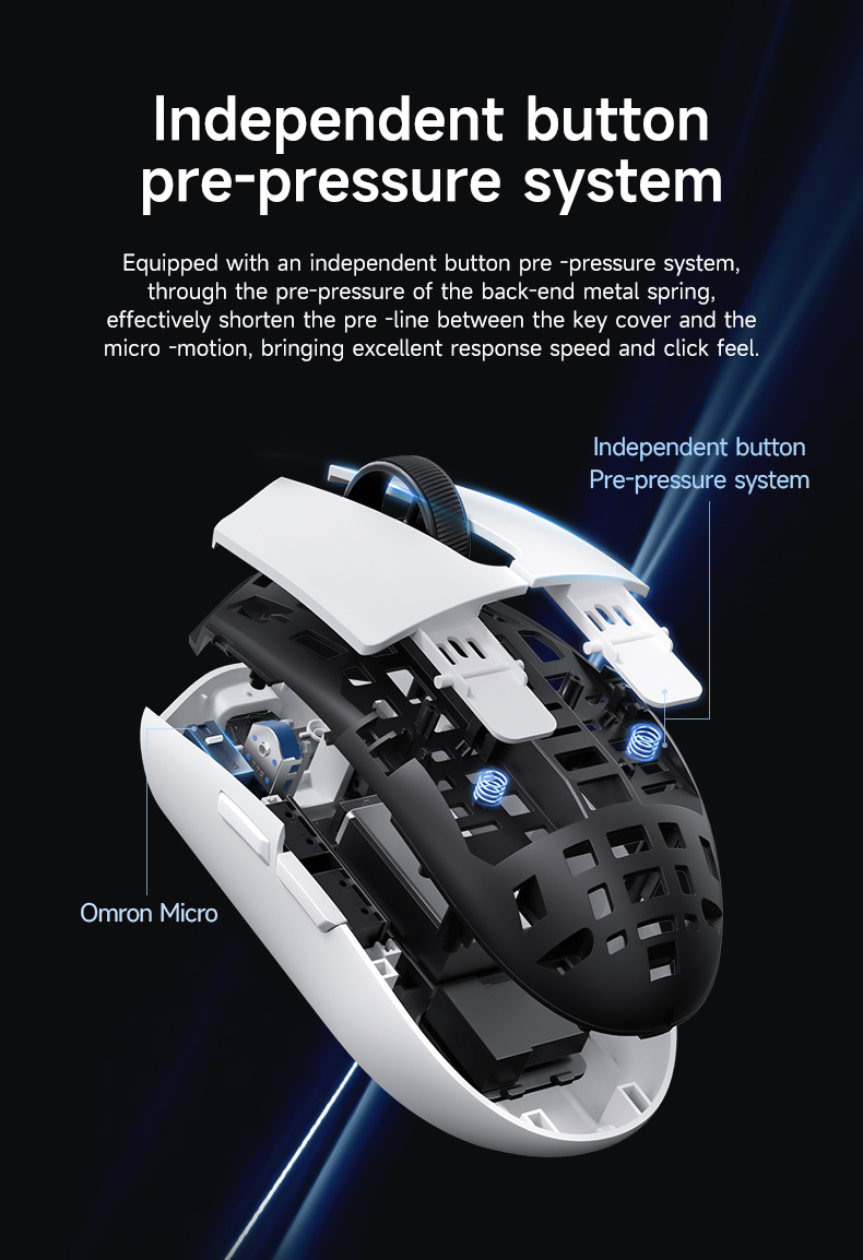 Wireless Mouse Mchose G3 Gaming Mouse 2.4G Bluetooth Wired Three-mode Lightweight Wireless Mouse ...