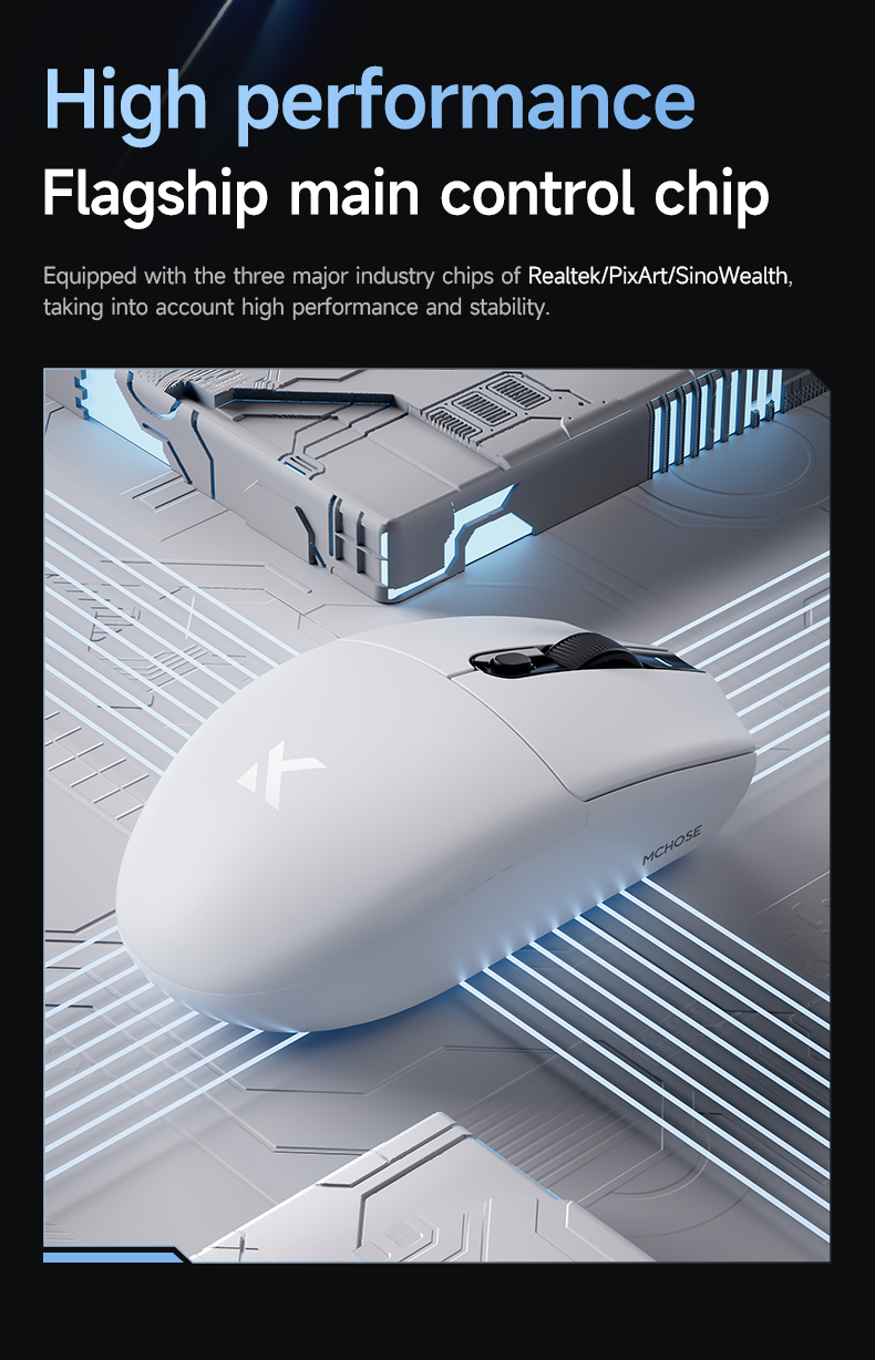 Wireless Mouse Mchose G3 Gaming Mouse 2.4G Bluetooth Wired Three-mode Lightweight Wireless Mouse ...