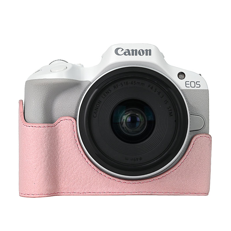 R50 Casing PU Leather Case for Canon EOS R50 Camera Bag Half Body Cover ...