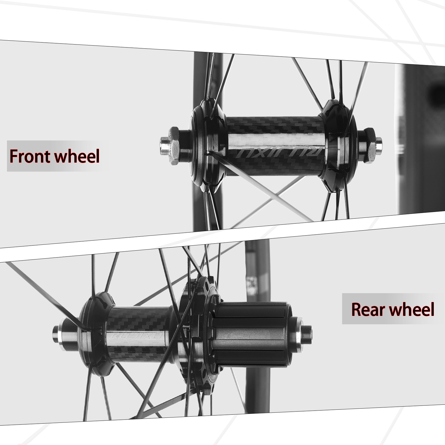 Road 700C carbon fiber 88mm V-brake disc brake bike wheel set | Shopee ...