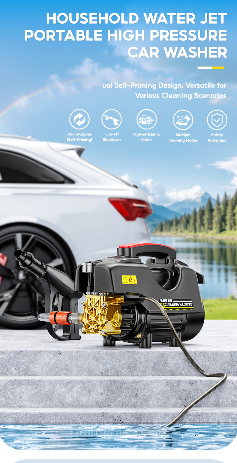 SOARFLY 4800W Water Jet Car High Pressure Cleaner Portable Water Jet ...