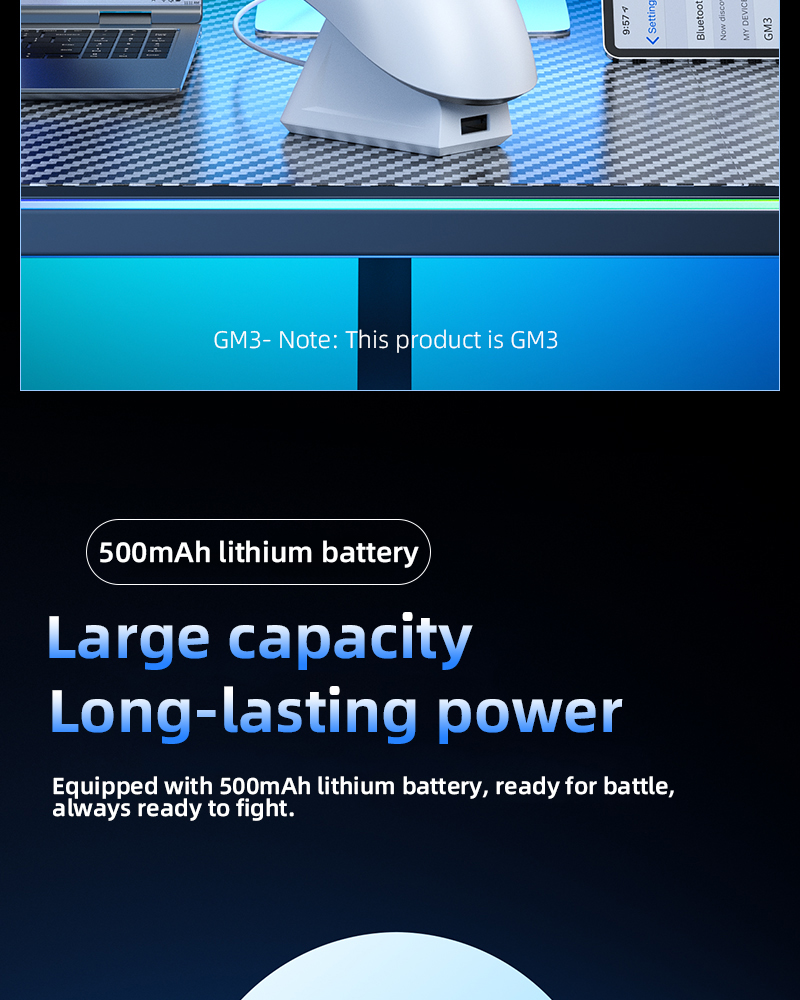 AULA LEOBOG GM3 GM3SE Wireless Mouse Ultra Light 500mAh Battery Level 6 DPI Tri-Mode Support for ...