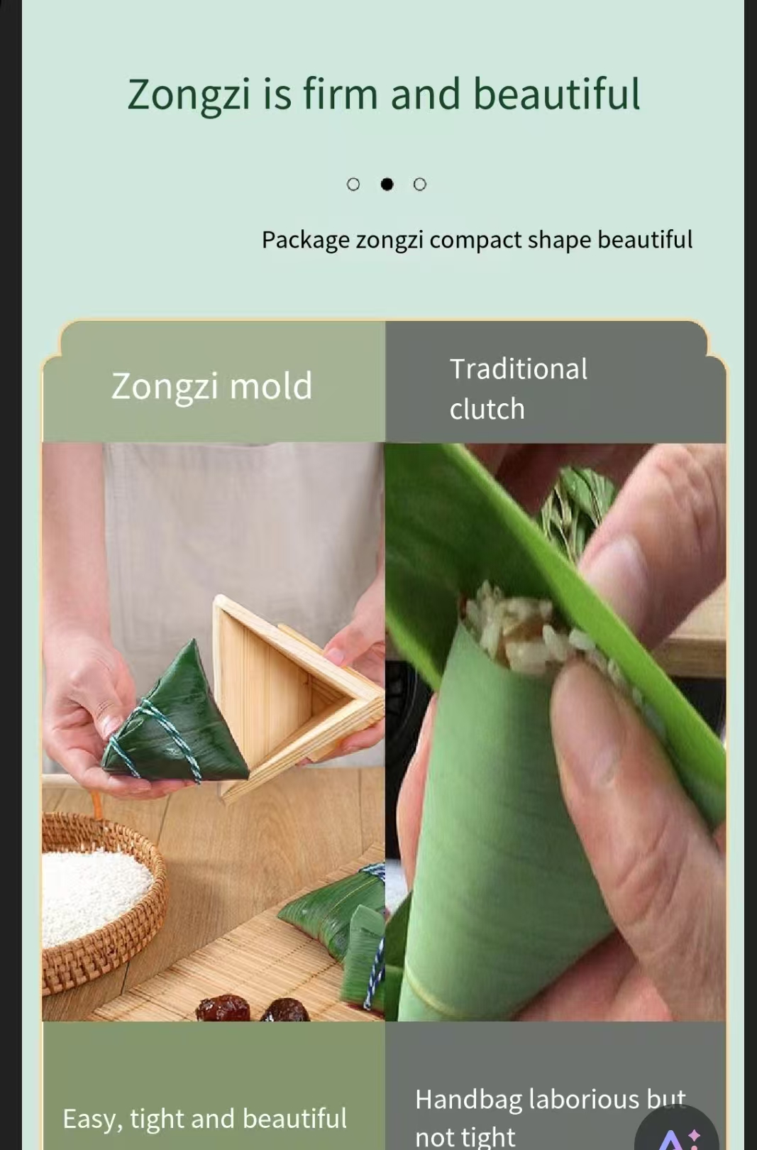 Traditional Chinese Food Dragon Boat Festival Zongzi Mold Sticky Rice ...