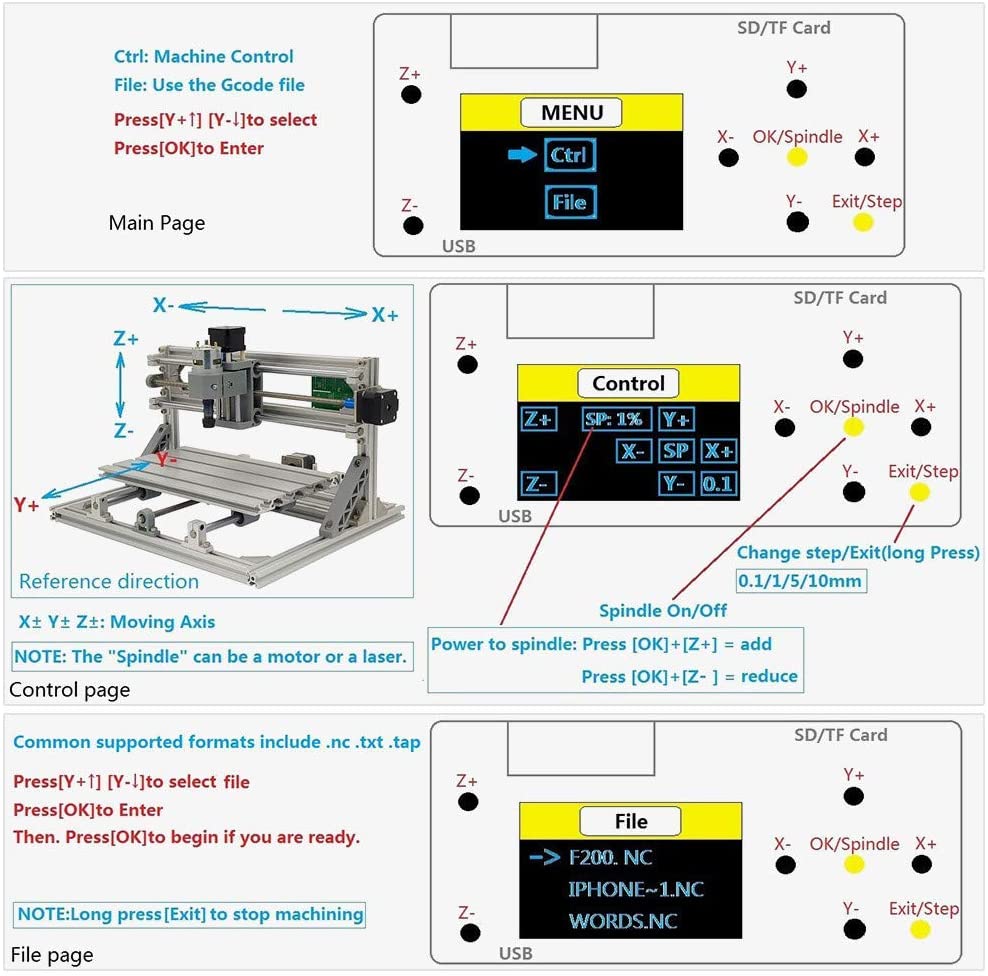 [Local delivery] CNC 3018 Pro CNC Engraving Machine kit GRBL Control DIY Mini CNC Machine Router ...