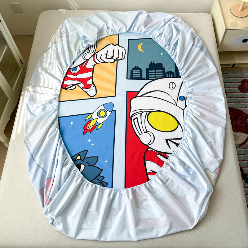 3 IN 1 Cartoon Style Big Version Ultraman Print Bedsheet Set For Childs ...