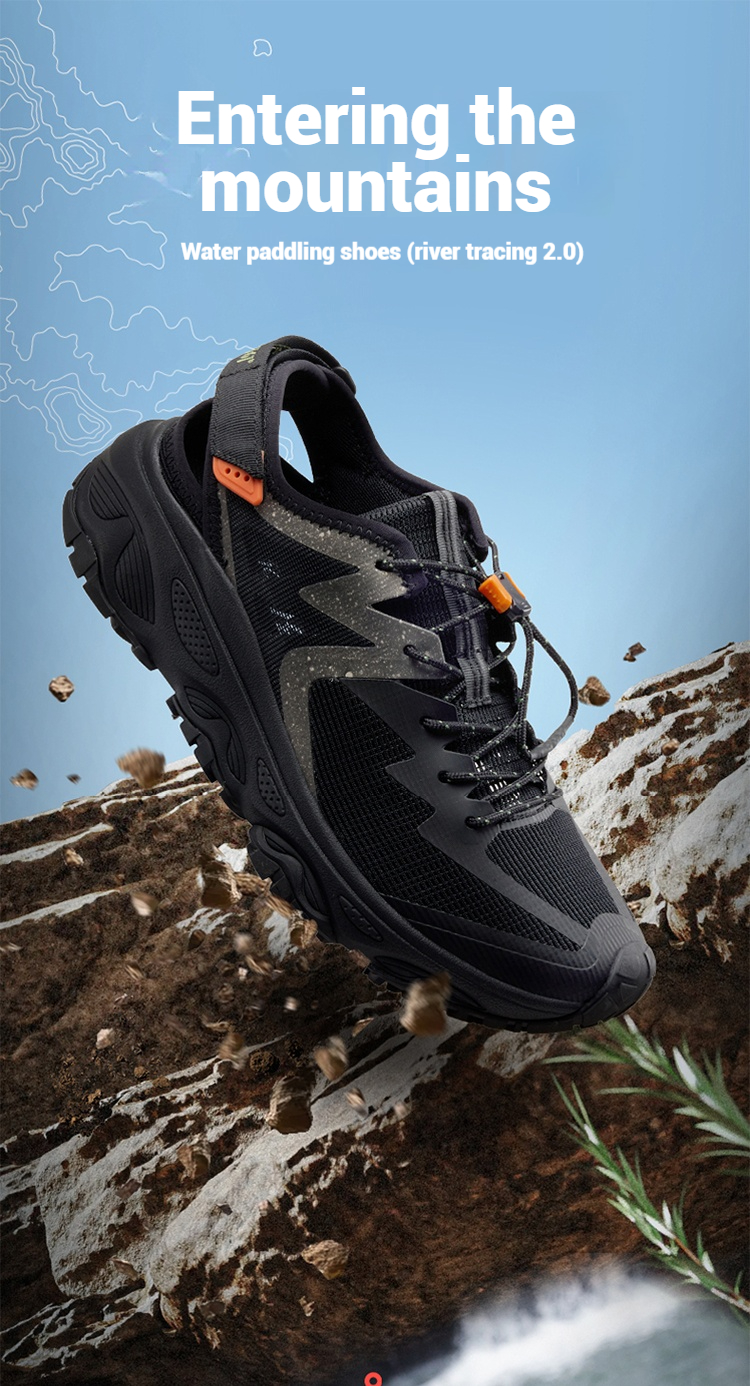 【361 Degrees】Men Women River Trekking Shoes Outdoor Hiking Hollow ...