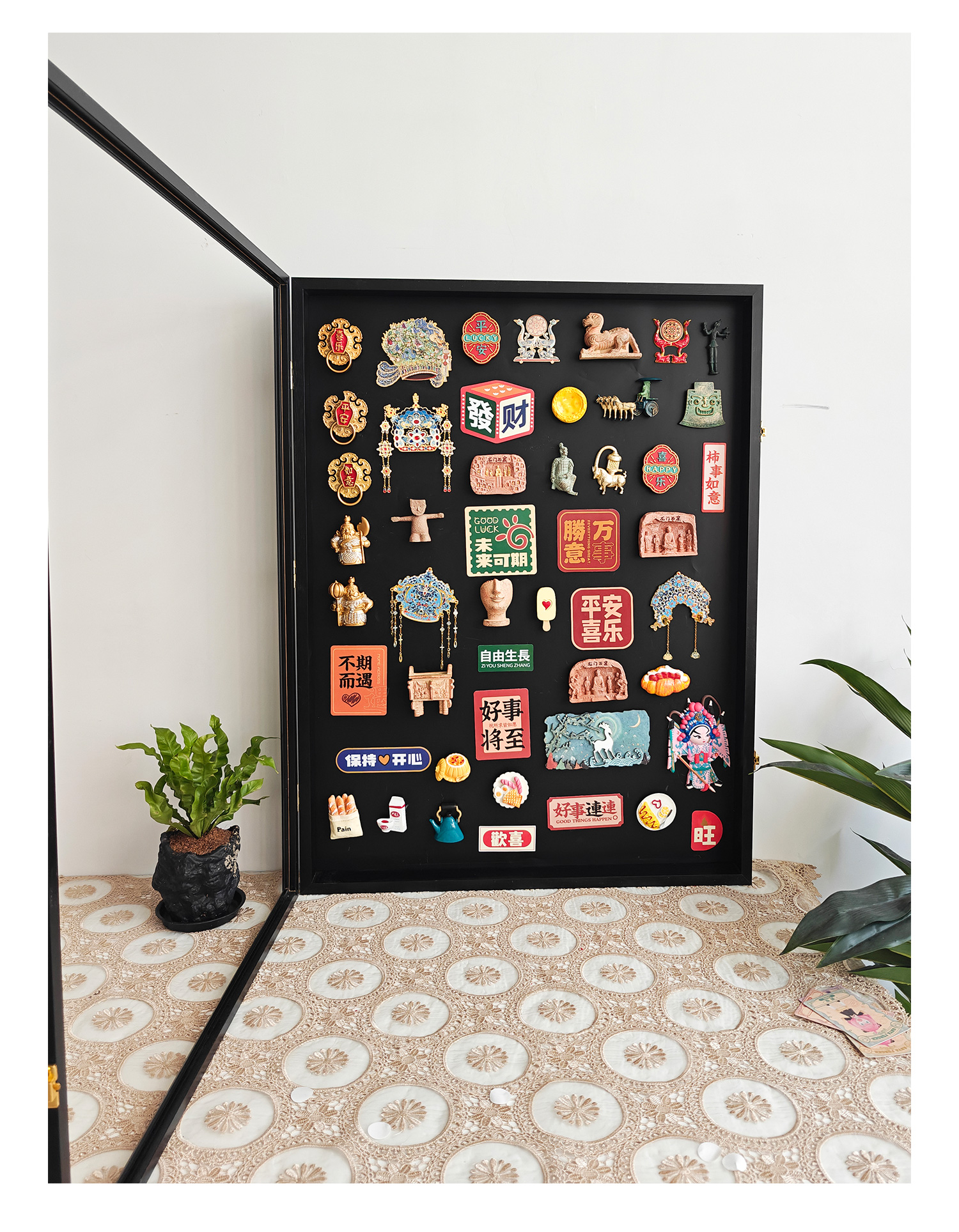 Fridge magnet storage frame magnetic magnet collection display board ...