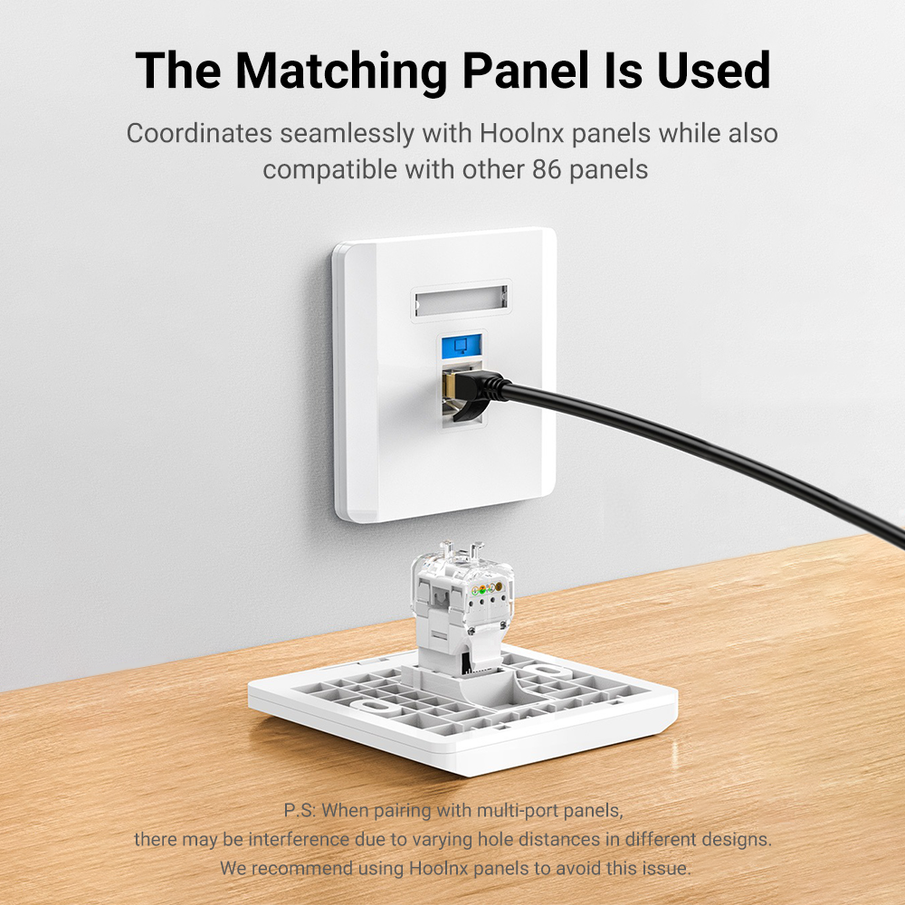 HOOLNX CAT6 Keystone Jack Tool-Less RJ45 UTP, No Punch-Down Tool Required Module Coupler 1/5/10 ...