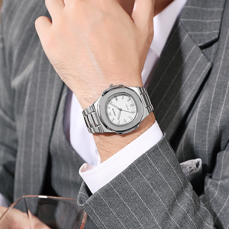 In Stock 】New Fashion Unisex Steel Band Watch High-end Ultra-thin Steel ...
