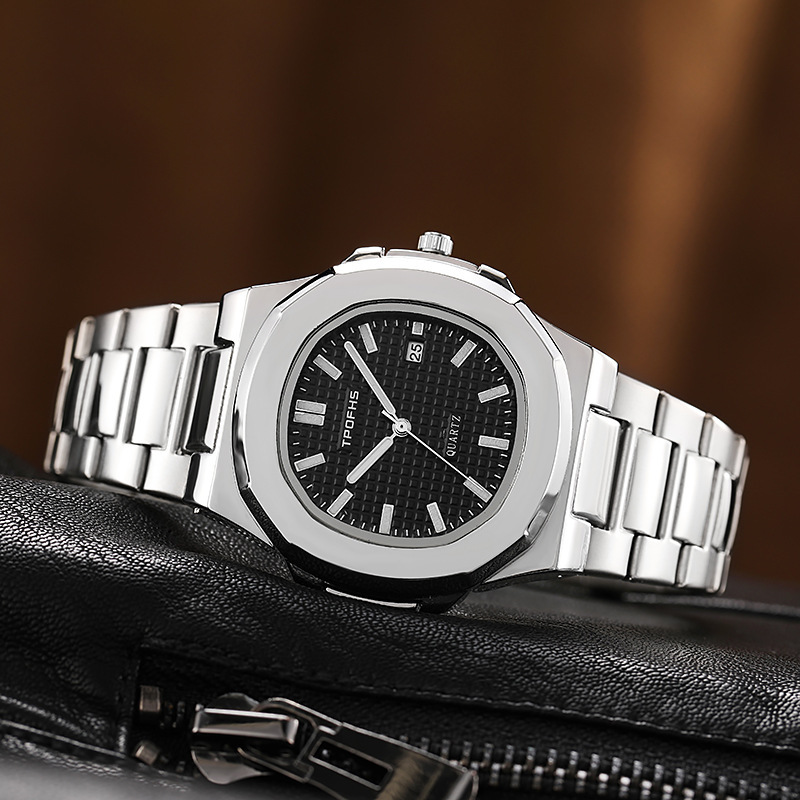 In Stock 】New Fashion Unisex Steel Band Watch High-end Ultra-thin Steel ...