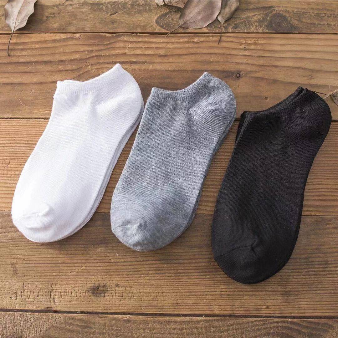 10 Pairs Summer Solid Black Boat Socks for Men & Women – Breathable For ...