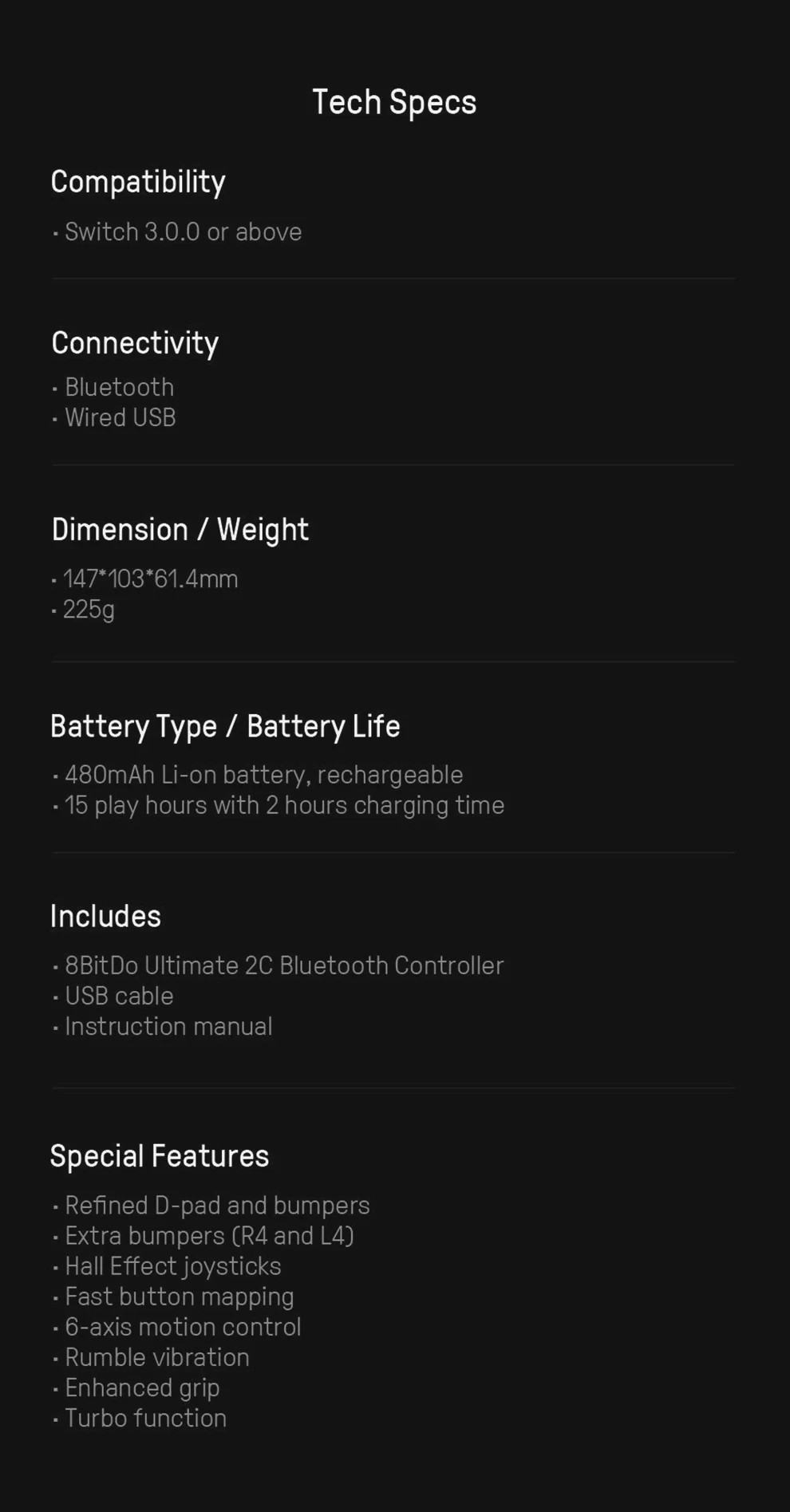 [Kam] 8BitDo Ultimate 2C Bluetooth Wireless Game Controller with Hall ...