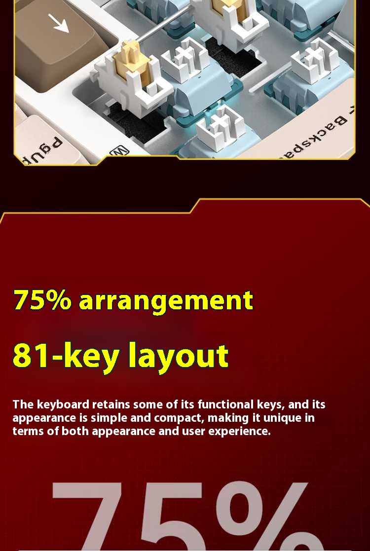 LEOBOG Hi75C Aluminum Wireless Mechanical Keyboard 75% Hot swappable ...