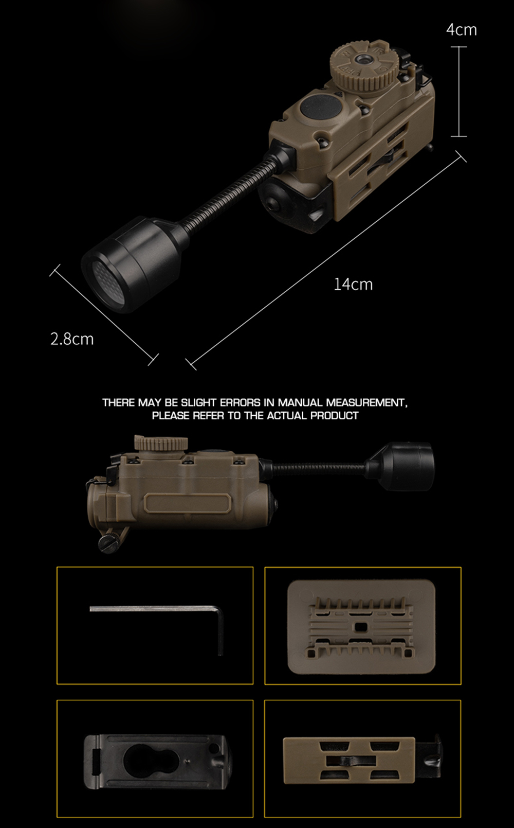 SINAIRSOFT Sidewinder Multi-purpose Helmet Lamp Fit FAST Helmet ARC ...