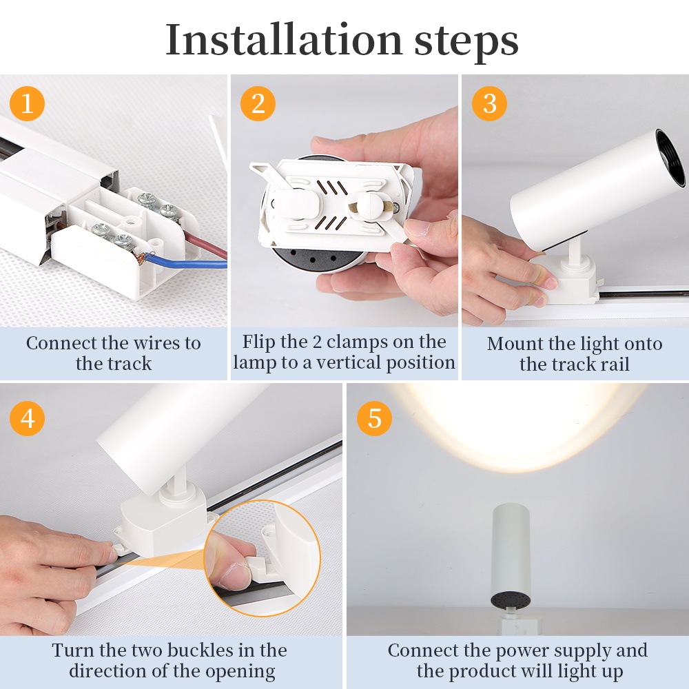 Dimmable Track Light Set 3 Colour Spotlight Led Lampu Track 20W with ...