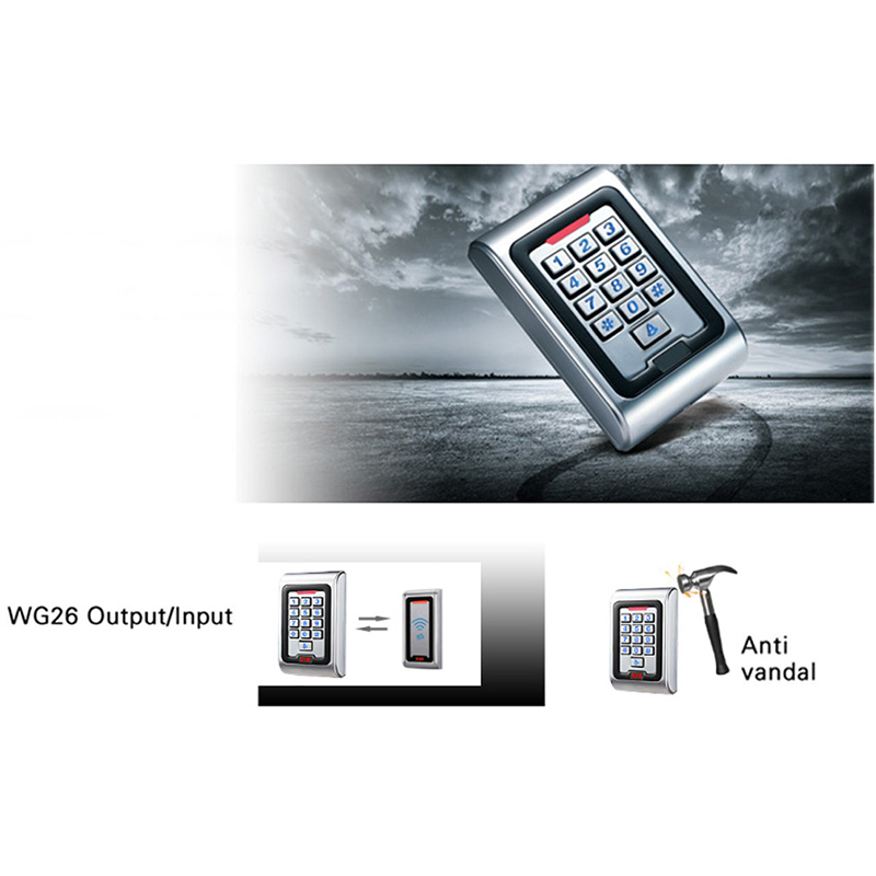 K8 IP68 Waterproof Metal Indoor+Outdoor Standalone Keypad Support RFID ...