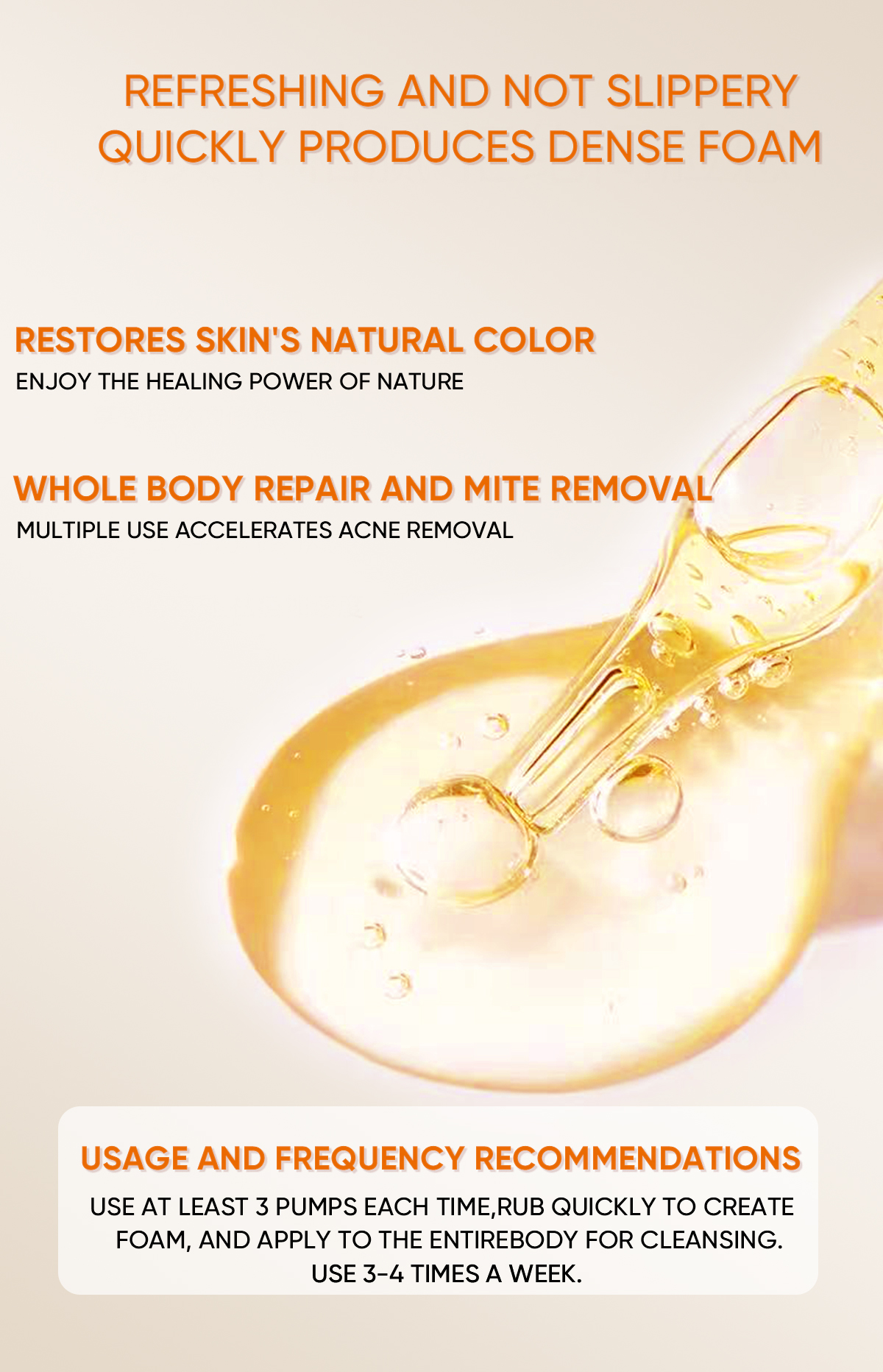 QUARXERY Body Wash Mite & Acne Cleansing Body Wash Acne Body Wash Antibacterial Anti Mite ...