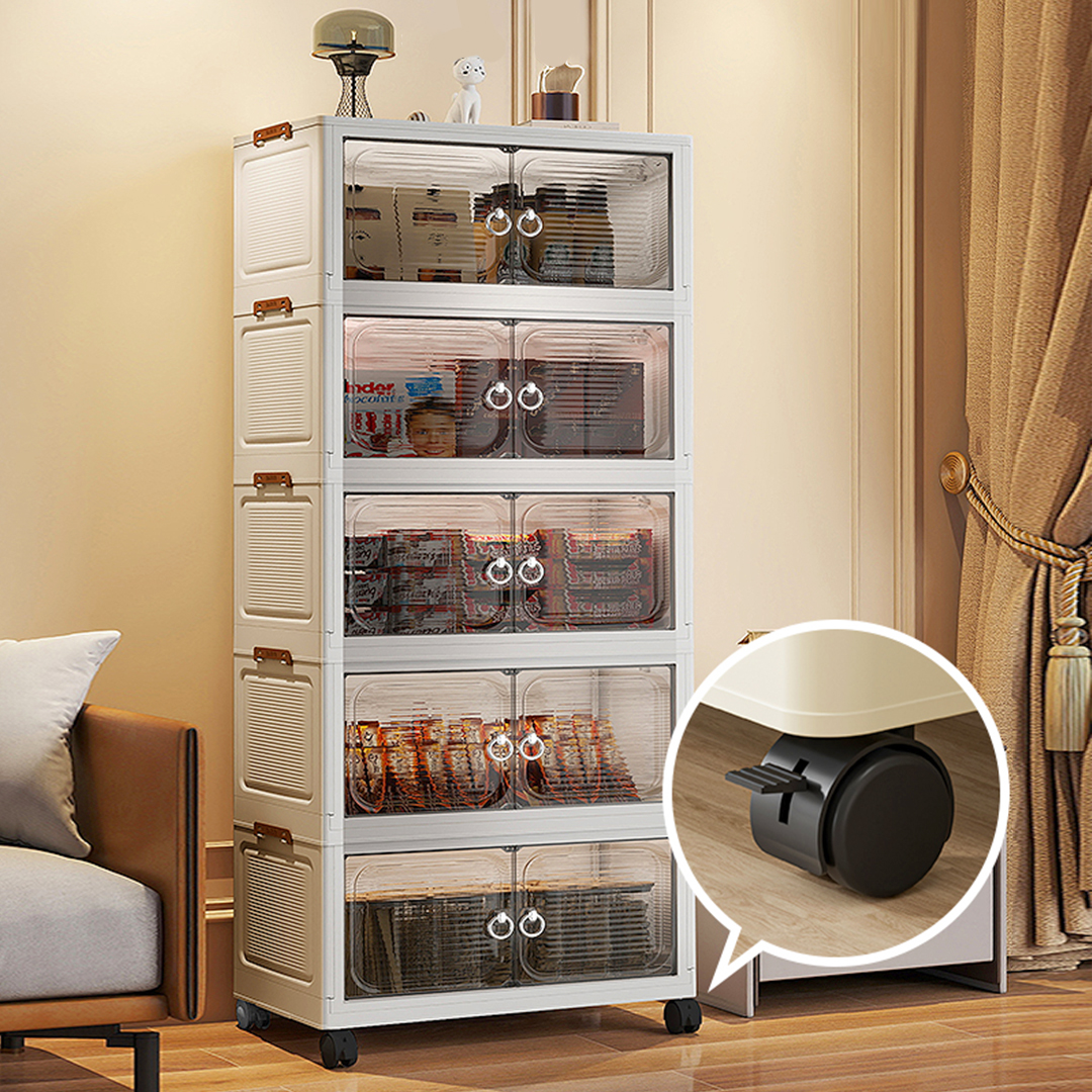 L63CM 2-6 Layers Extra Large Storage Cabinet Removable Stackable ...