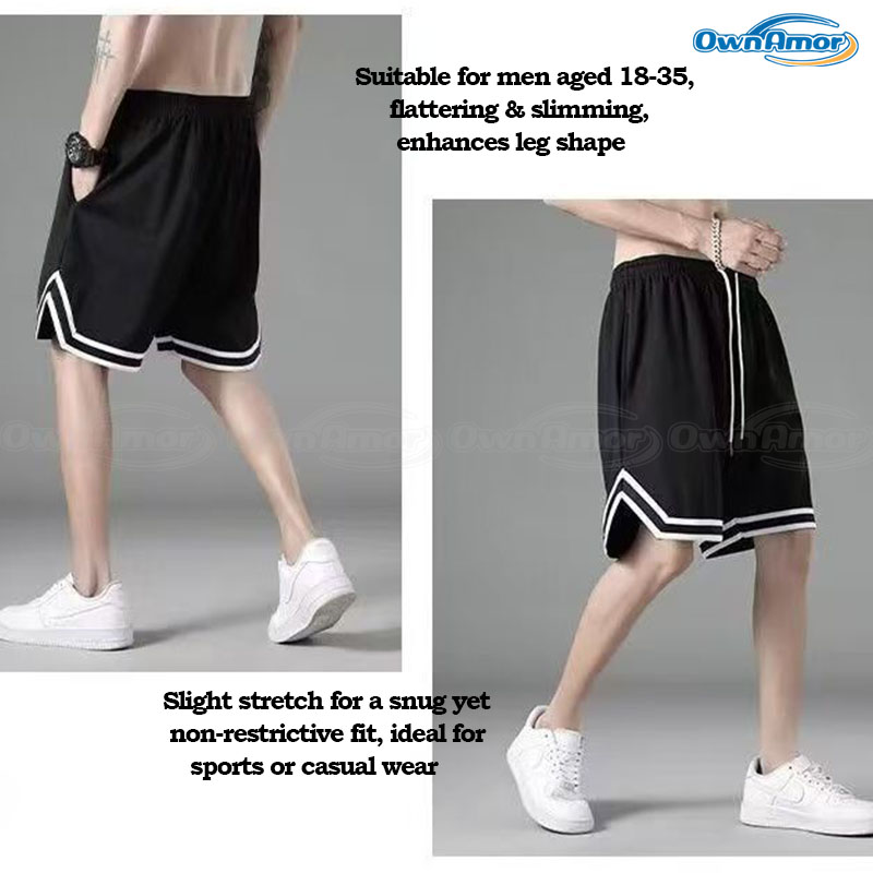 【M-10XL】Men's Plus Size Sports Shorts Cotton Jogger Ice Silk Mesh Breathable Quick Dry ...