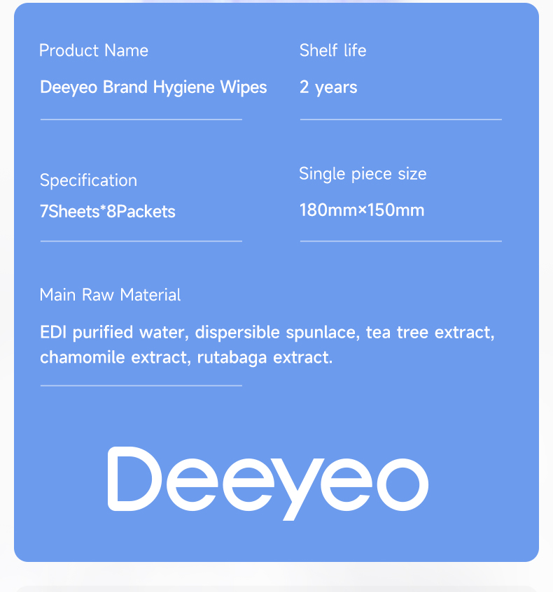 Deeyeo Mini Flushable Wipes Tissues Portable Wet Toilet Paper Wipes ...