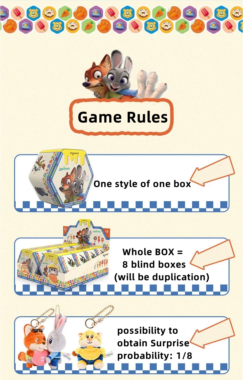 Potdemiel Disney Zootopia Sweet Life Blind Box Toy Collection Plush ...