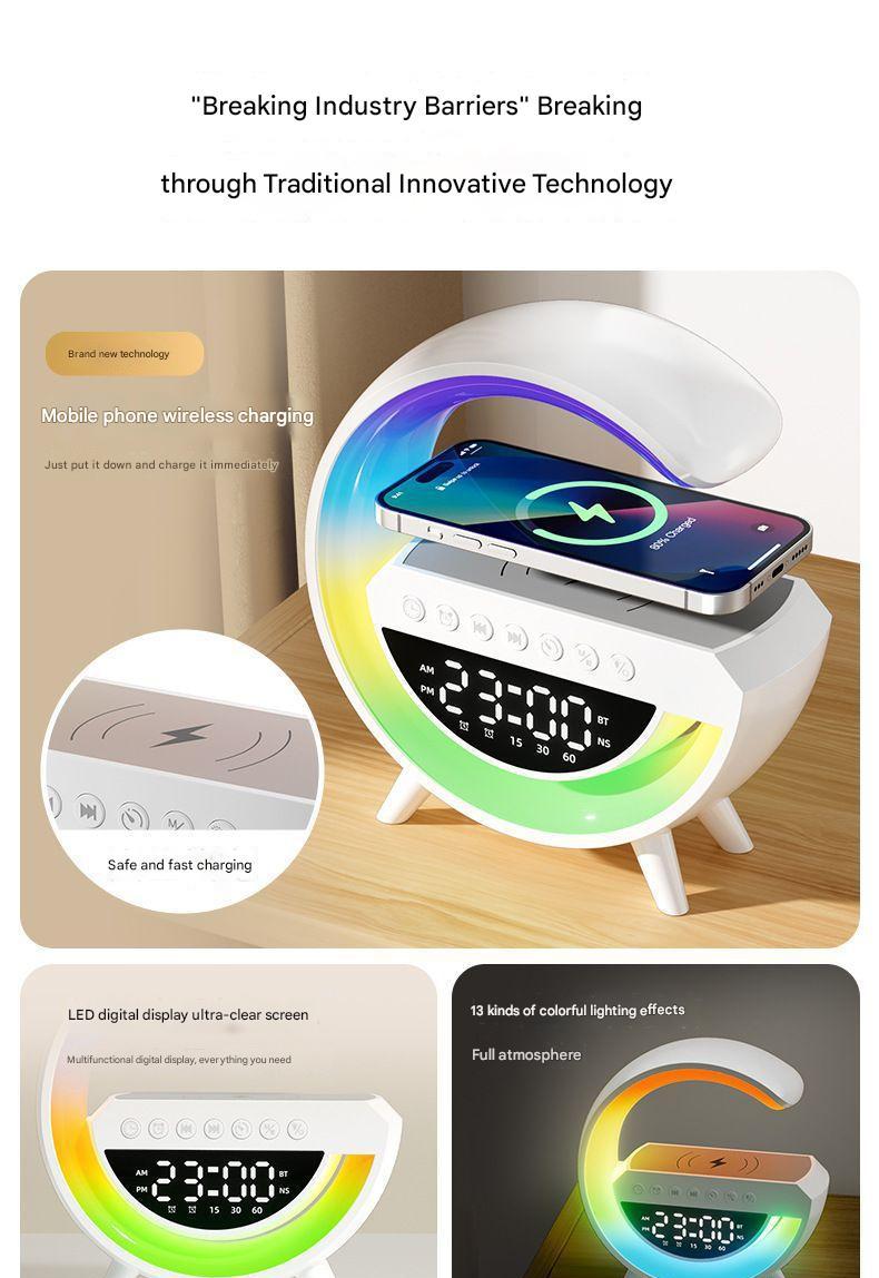 BT-3401 Bluetooth Speaker Night Light Alarm Clock Smart Desktop New ...