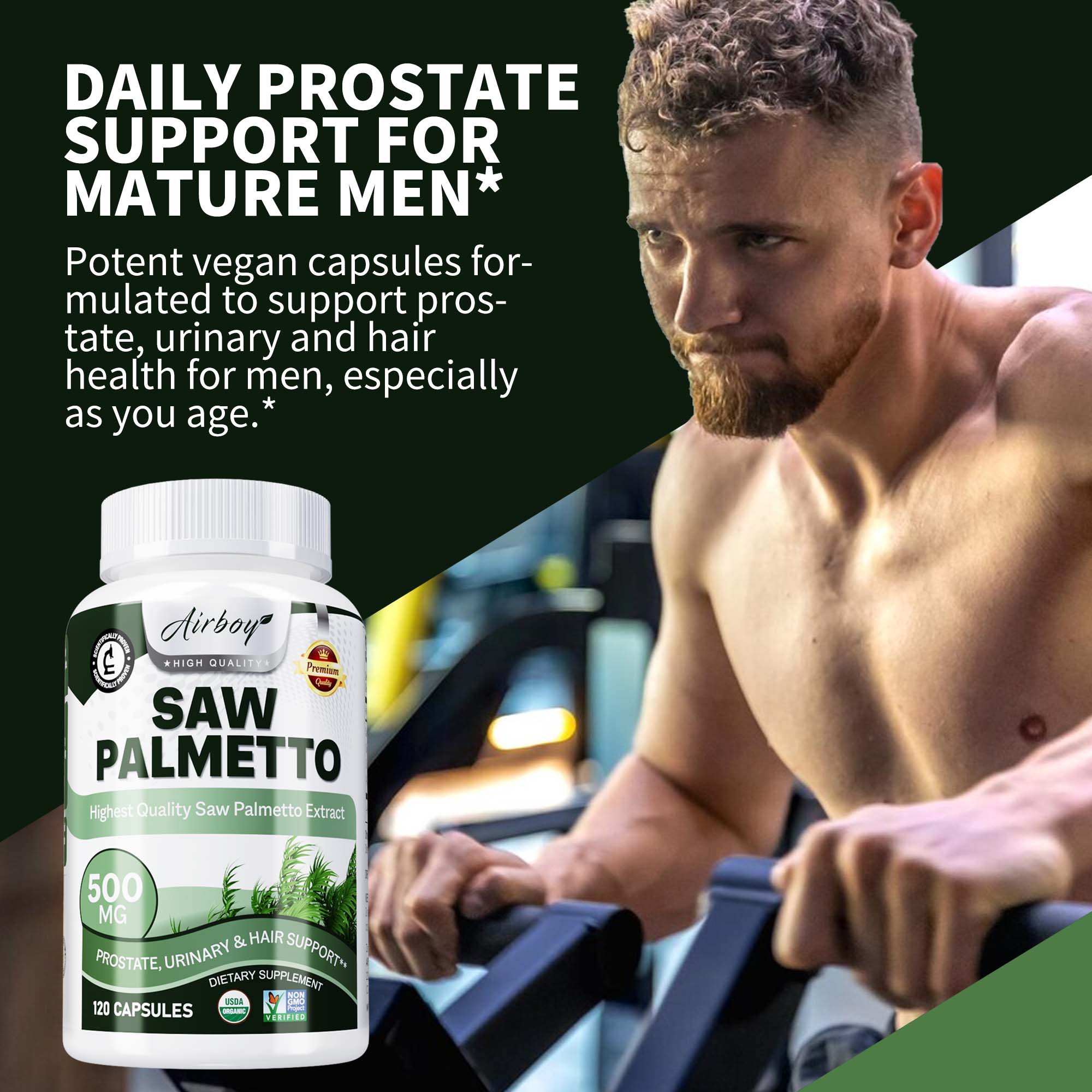 Saw Palmetto for Hair Loss - DHT Blocker for Natural Growth Plus ...