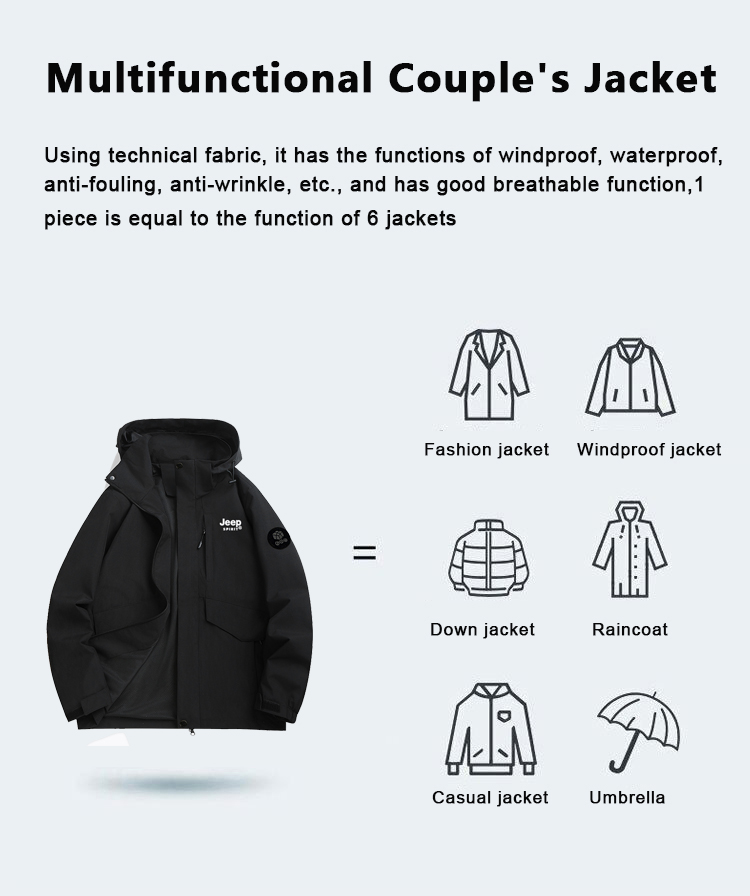 【2-3 days arrive!!!】Jeep Spirit Outdoor Waterproof Jacket For Men ...