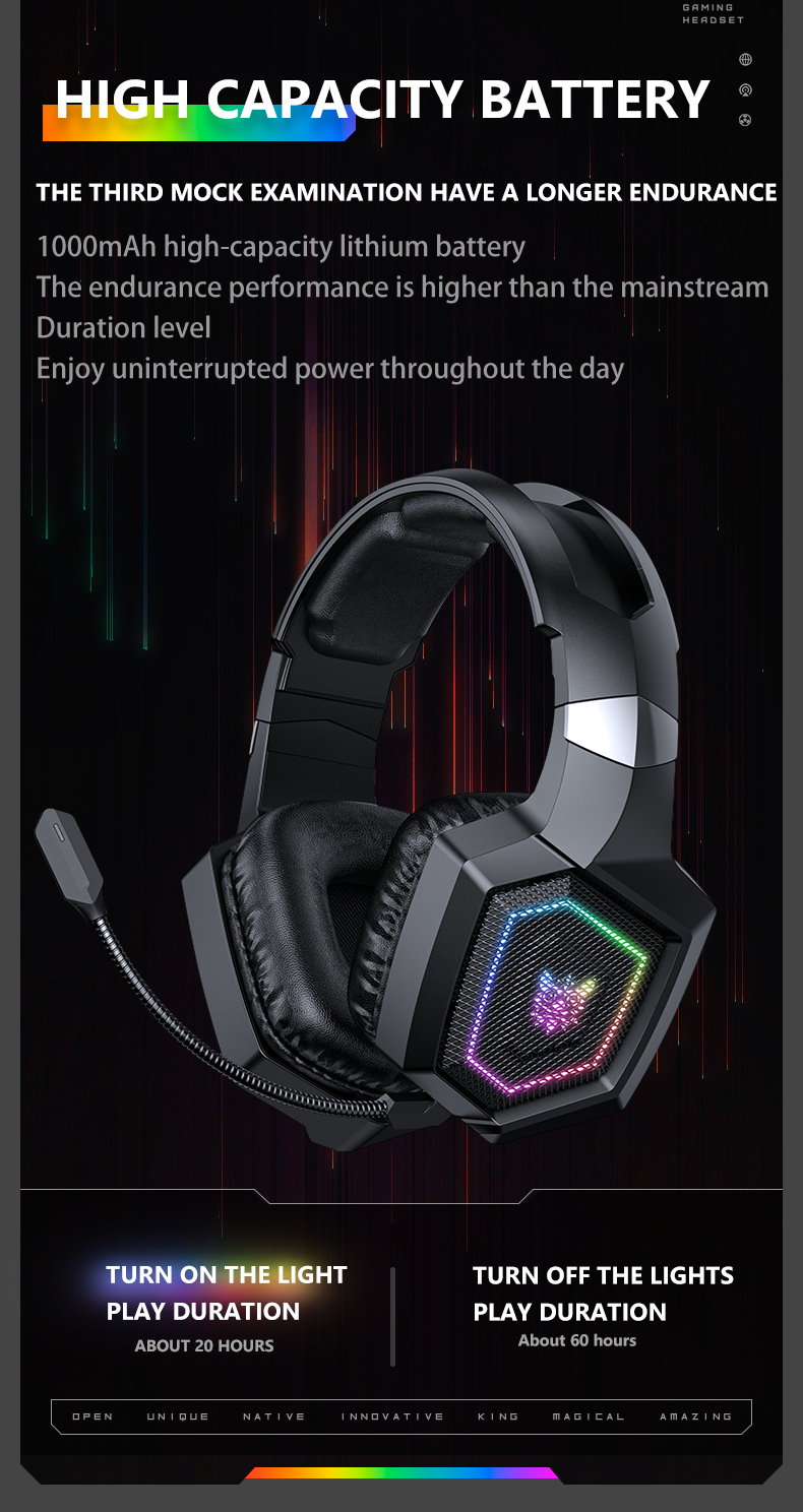 ONIKUMA GT806 Wireless Bluetooth Headphones Low latency Gaming Headset ...