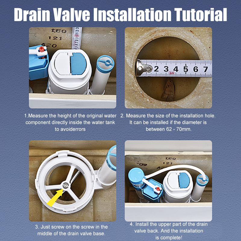 【In Stock】Universal toilet flush valve Flush Toilet Flush Set Pam ...
