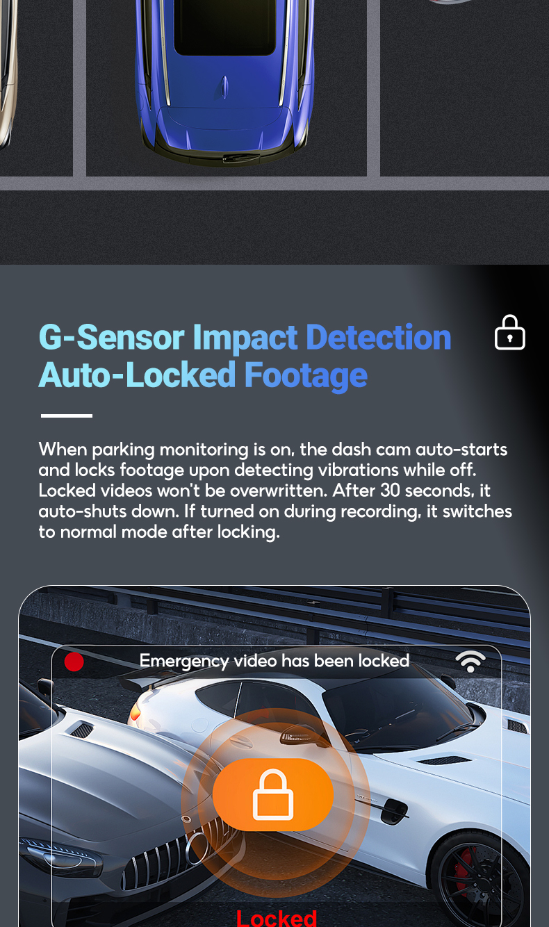 SOARFLY Car Recorder WIFI Night Vision 4K Ultra Dual-Channel Dashcam ...