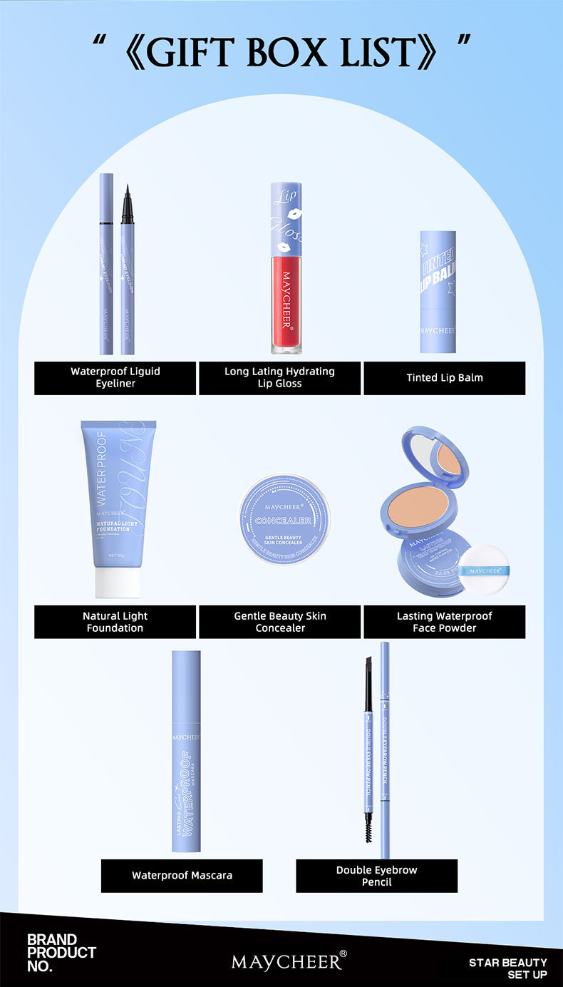 MAYCHEER make up set mascara powder lipstick eyeliner beauty makeup set ...