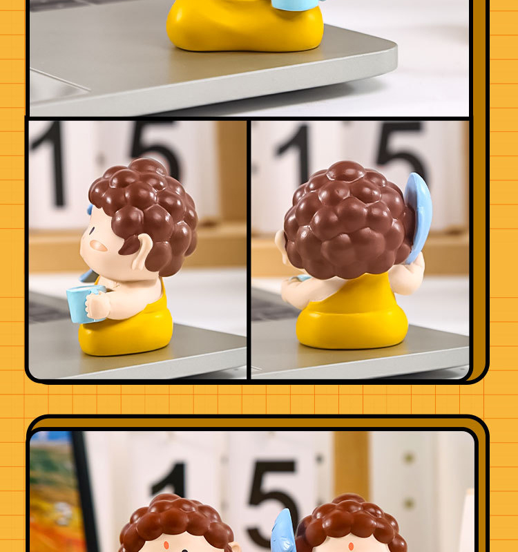 Creative buddha work journal blind box toy figure desk decoration ...