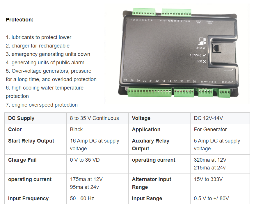 Deep Sea DSE5120 Diesel Generator Set Automatic Controller Deep Sea ...
