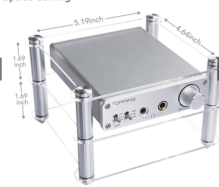 Topping rack Exquisite Acrylic Audio rack HIFI Power Amplifier Ear ...